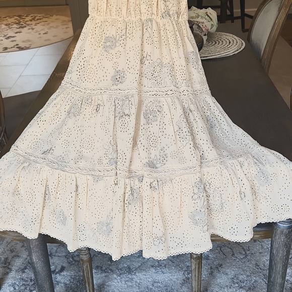 Love Sam | Dresses | Love Sam Eyelet Beaded Cotton Midi Dress | Poshmark